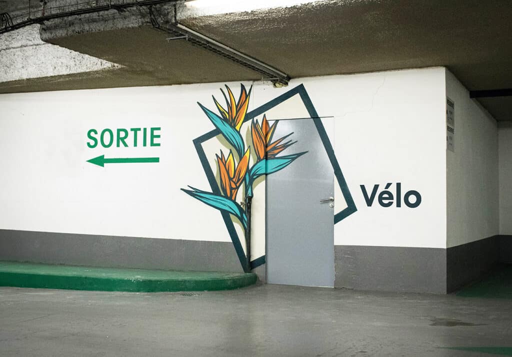EQWATER | Fresque dans un parking | Collectif HautEnCouleur • PALM