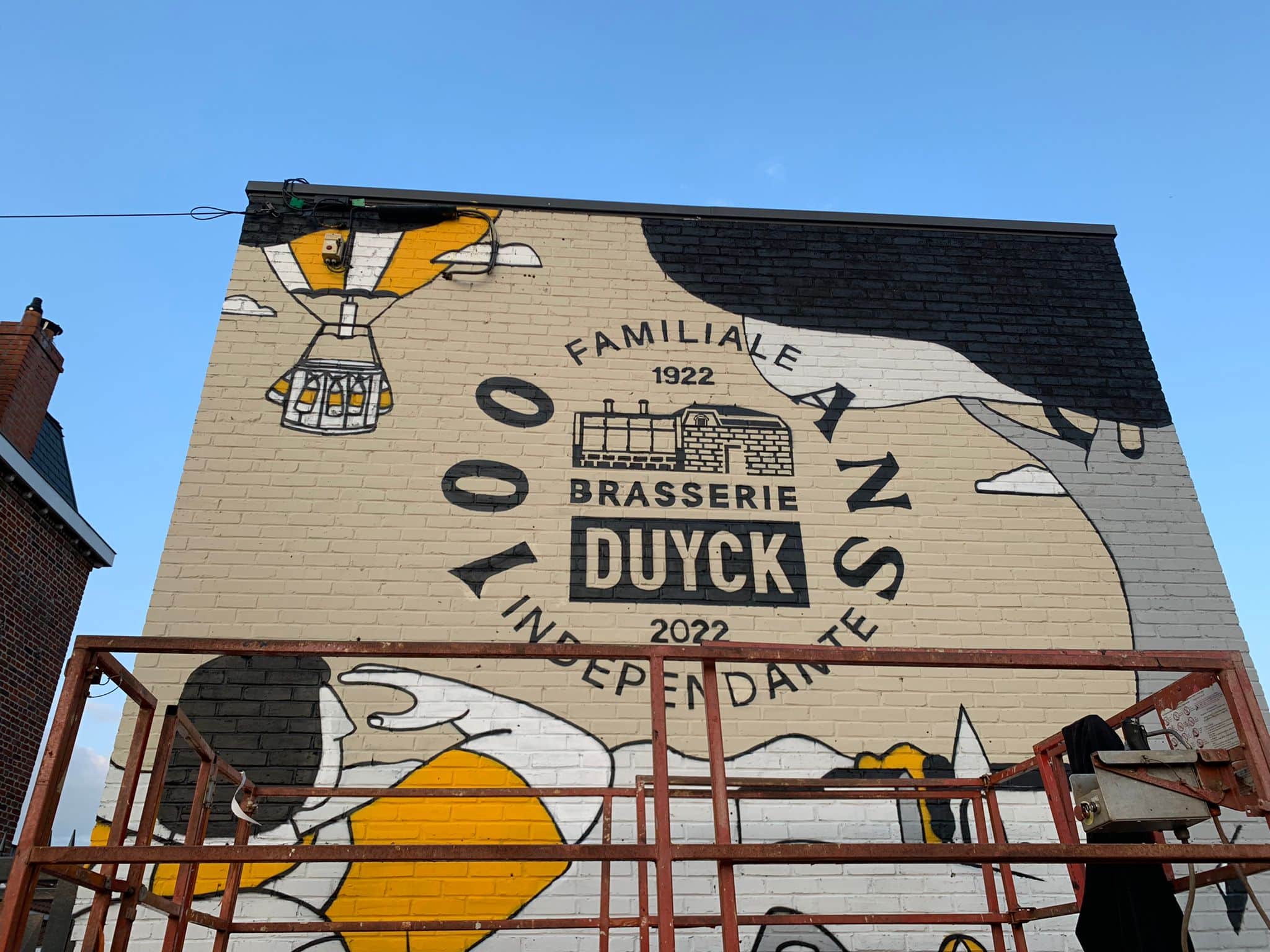 Fresque pour les 100 ans de la Brasserie Duyck à Jenlain